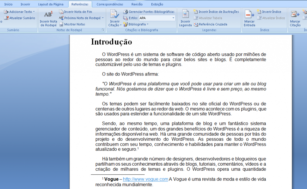 Notas de Rodapé: do Word para Kindle